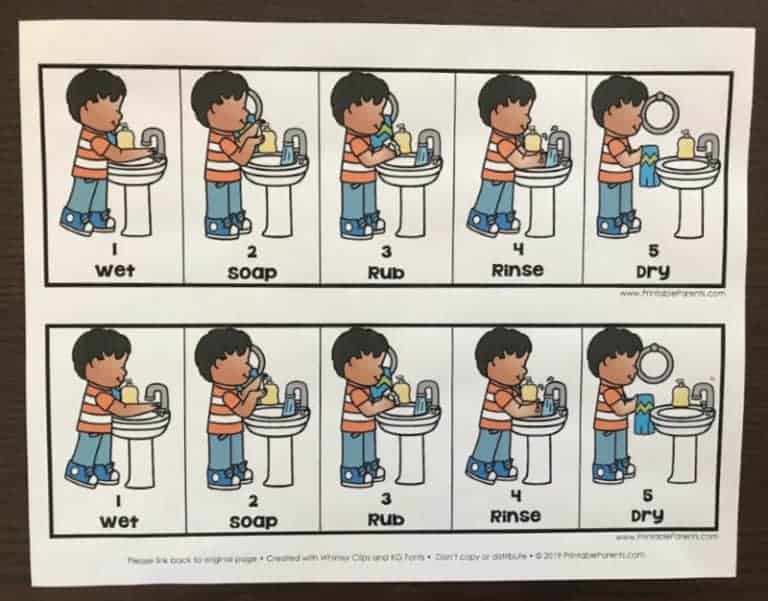 Teach Your Child to Wash Hands - free printable - Printable Parents