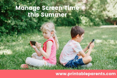 Manage Screen Time this Summer (Screen Time Rules Printable ...