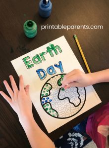 Earth Day Dot Art (Free Printable Inside!) - Printable Parents
