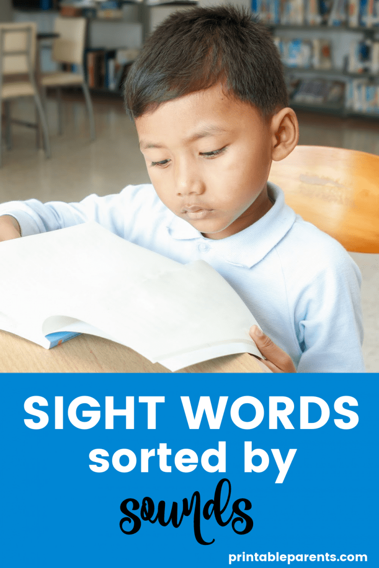 Sight Words Sorted by Sounds - Printable Parents