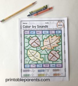 Color by Blend Worksheets - Printable Parents