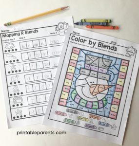 Color by Blend Worksheets - Printable Parents