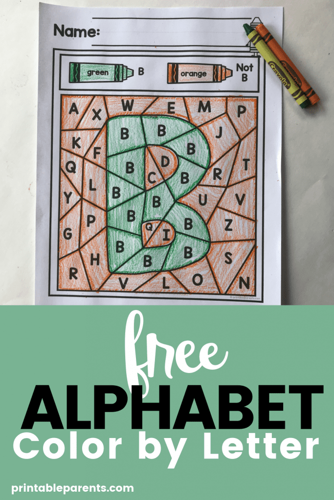 Color by Letter Worksheets - Printable Parents