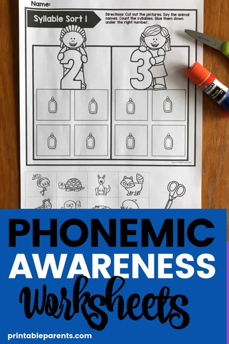 Phonemic Awareness Worksheets - Printable Parents