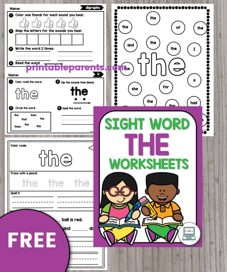 Sight Word The Worksheets - Printable Parents