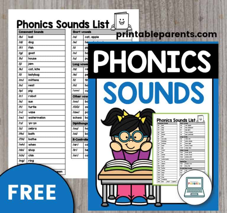 Phonics Sounds List - Printable Parents