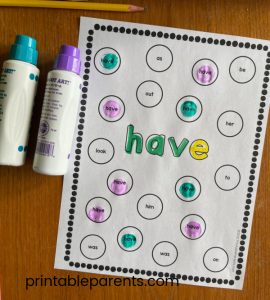 Sight Word Have Worksheet - Printable Parents