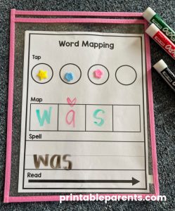 Mapping Sight Words - Printable Parents