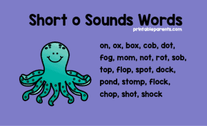 Short Vowel Sounds List - Printable Parents