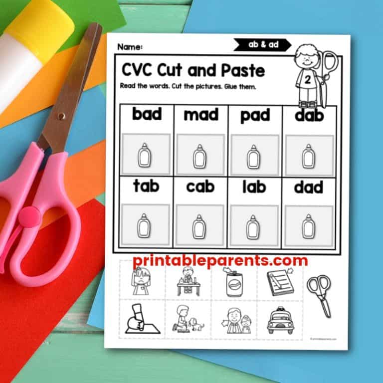 Short a sound words - Printable Parents