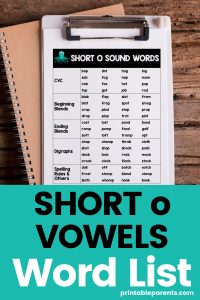 Short O Sound Words - Printable Parents